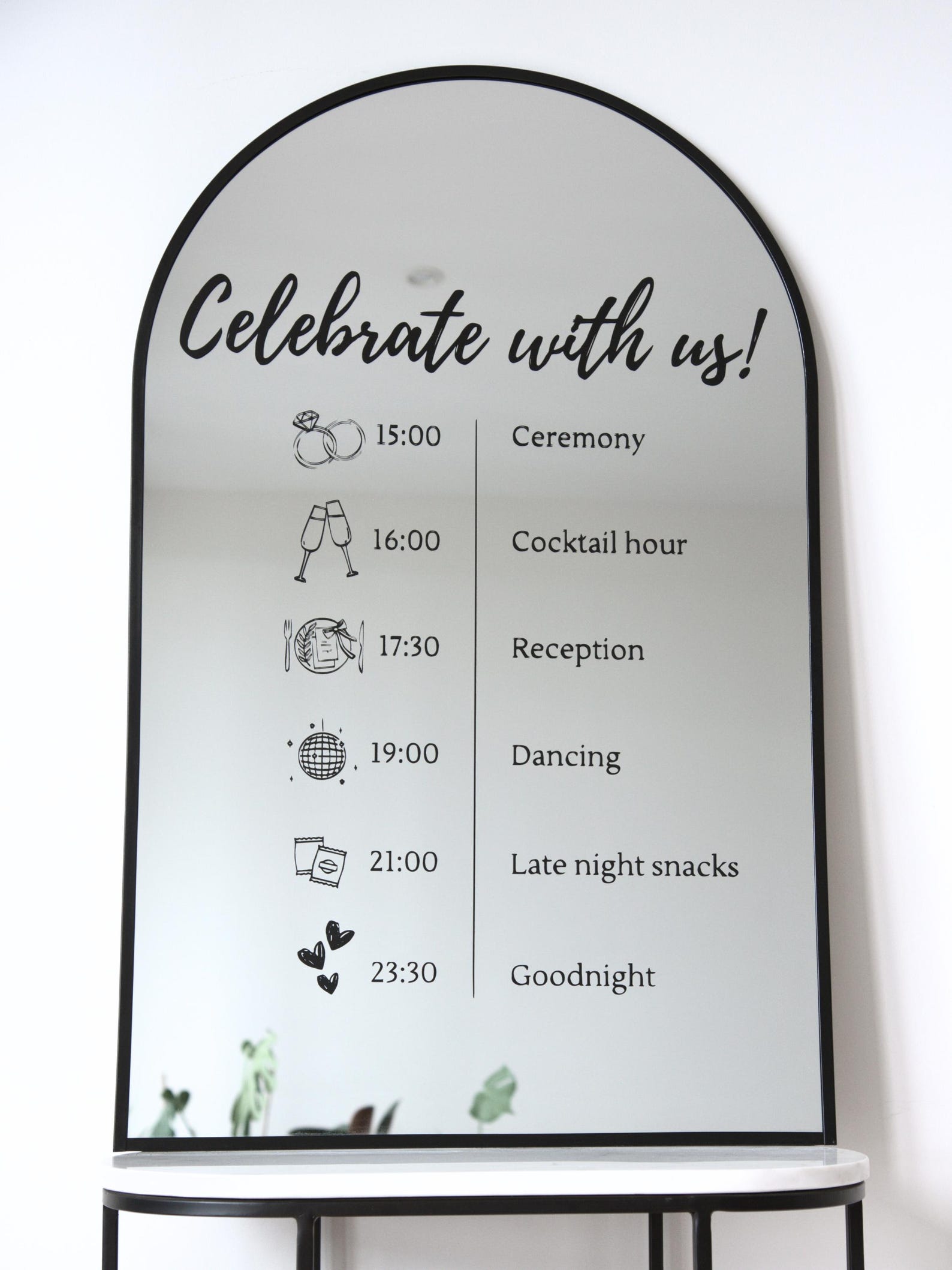 Event Wedding Timeline Decal - Etsy
