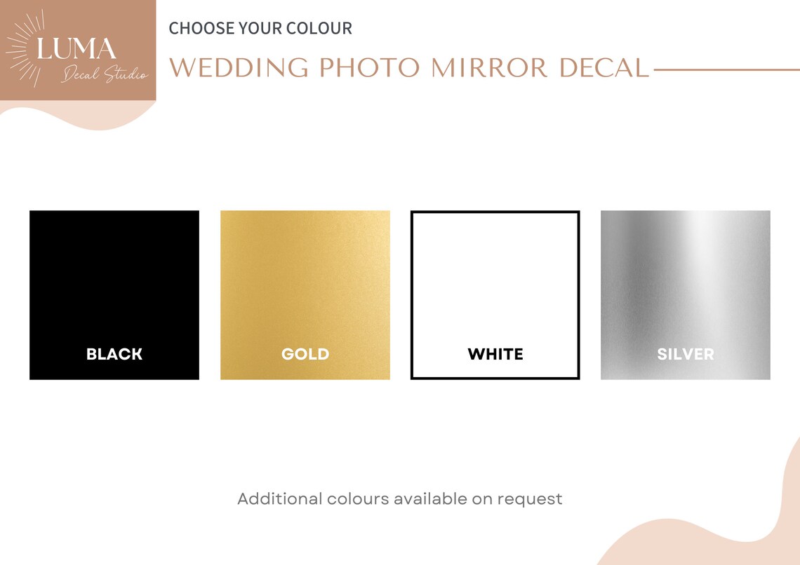 Personalised Wedding Mirror Decal, Custom Vinyl Decal for Welcome Sign ...