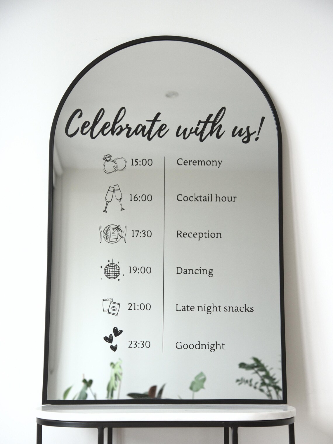 Event Wedding Timeline Decal - Etsy