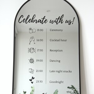 Event Wedding Timeline Decal - Etsy