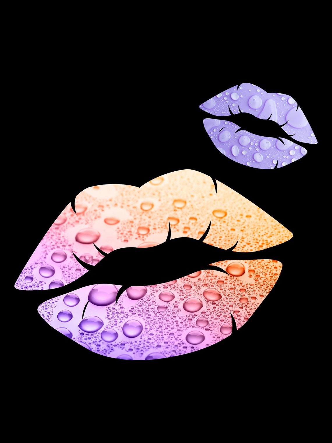 Kiss Lips Canva Frames Bundle - Editable Template Background - Photo ...
