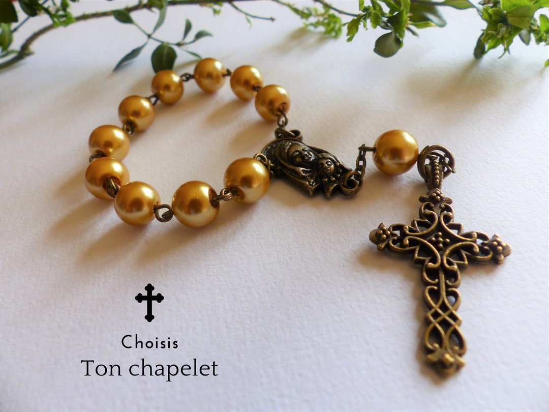 Golden Tenner - Handmade Rosary - Communion Gift - Religious Gifts - Etsy