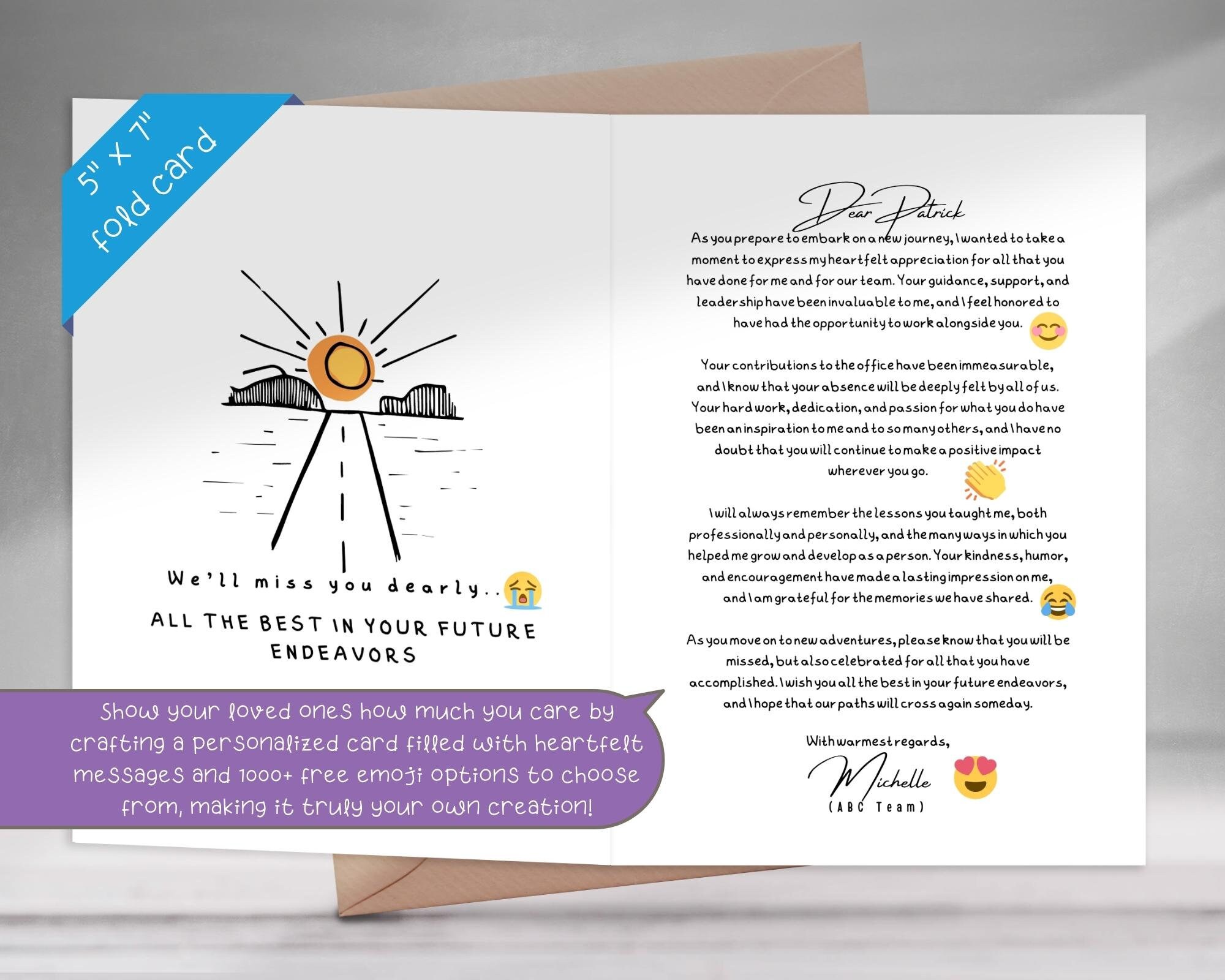 Printable Canva Leaving Card for Coworker or Boss, Funny, Bye, Farewell ...