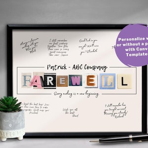 Personalized Canva Leaving Farewell Gift, Message Poster, Every Ending ...