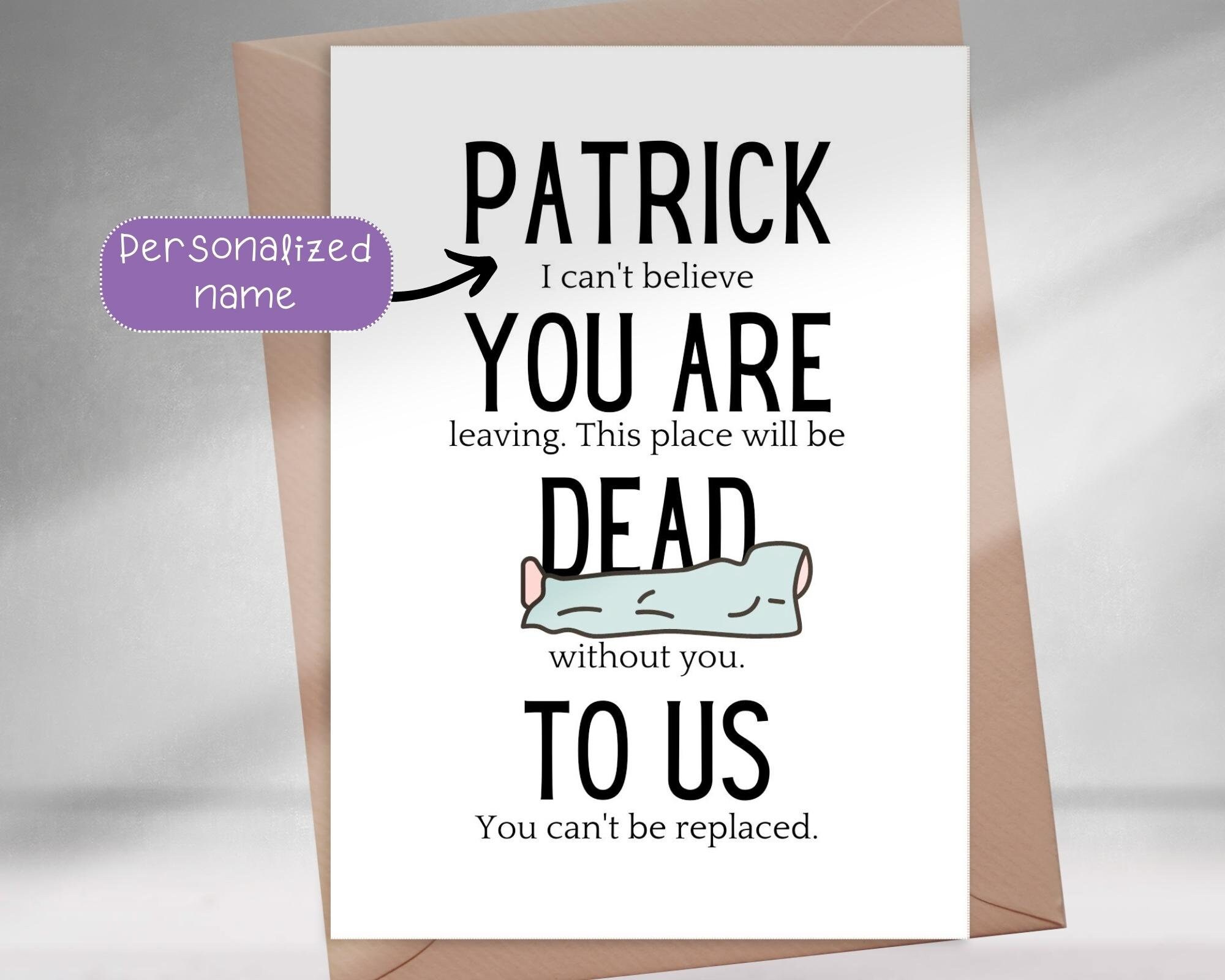 Printable Canva Leaving Card for Coworker or Boss, Funny, You Are Dead ...
