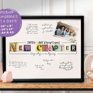 Personalized Canva Leaving Farewell Gift - New Chapter, Message Poster ...