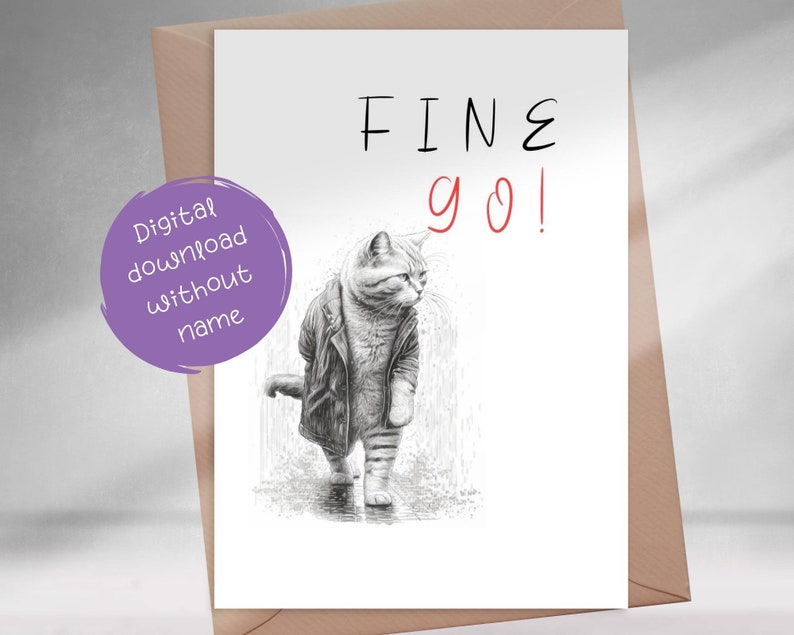 Printable Canva Leaving Card FINE GO for Coworker or Boss - Etsy