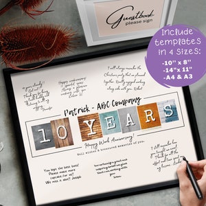 Personalized Canva Work Anniversary Gift, Employee Workiversary Guest ...