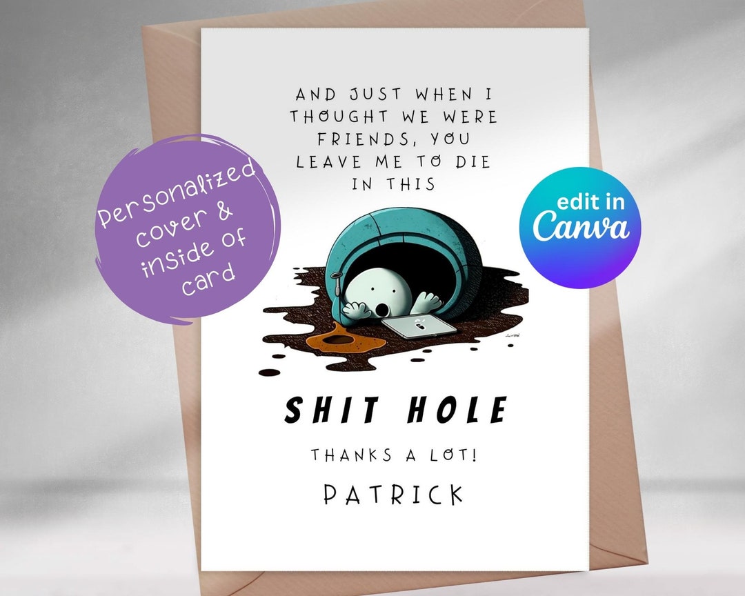 Printable Canva Going Away Card for Coworker or Boss, Funny, Farewell ...