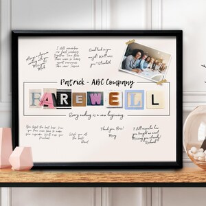 Personalized Canva Leaving Farewell Gift, Message Poster, Every Ending ...