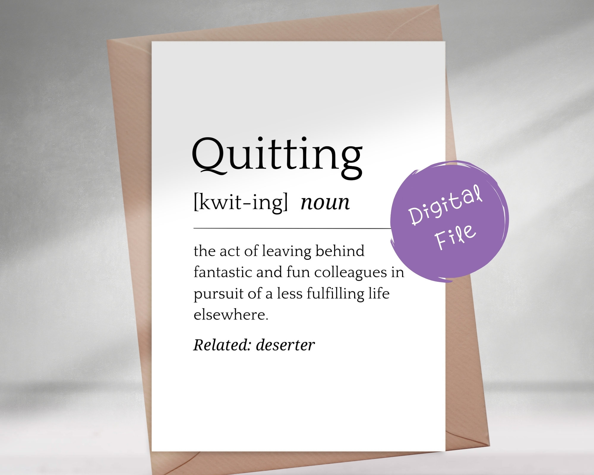 Printable Going Away Card for Coworker or Boss, Funny, Farewell Card ...
