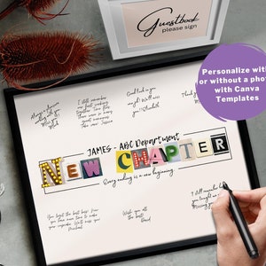 Personalized Canva Leaving Farewell Gift - New Chapter, Message Poster ...