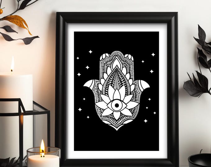 Hamsa, Digital Art, Hamsa Hand, Png File, Transparent PNG File, Clip Art, Watercolor, Zentangle ...