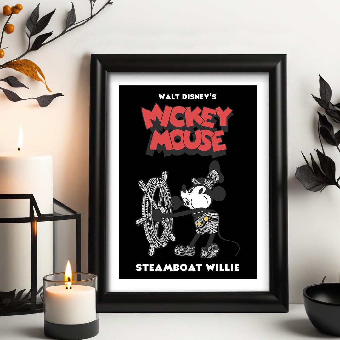 Mickey Mouse Print, Printable Wall Art, Digital File, SVG, PDF, Ai, Png ...