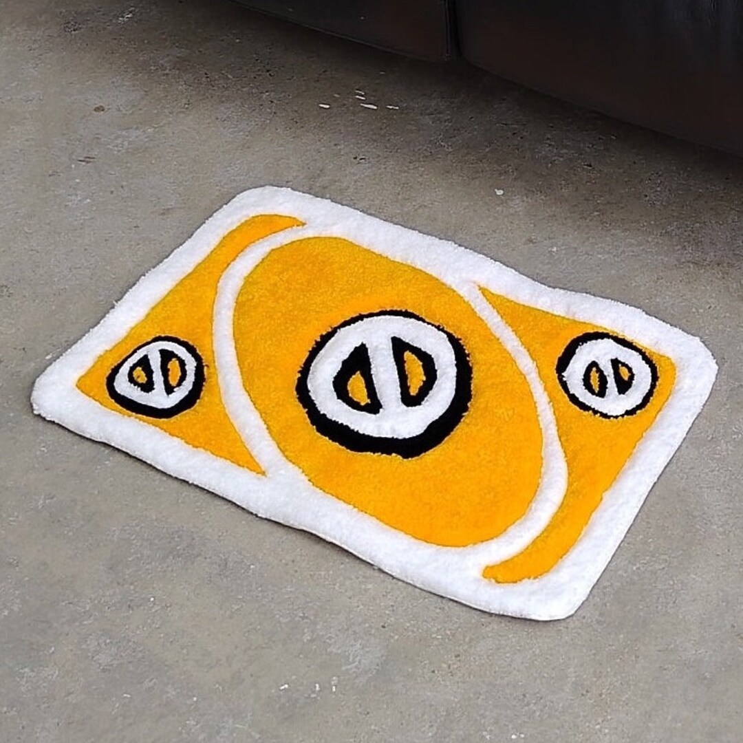 Uno Block Card Custom Rug - Etsy