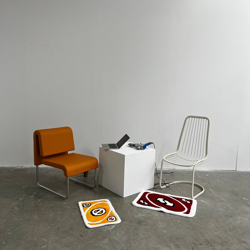 Uno Block Card Custom Rug - Etsy