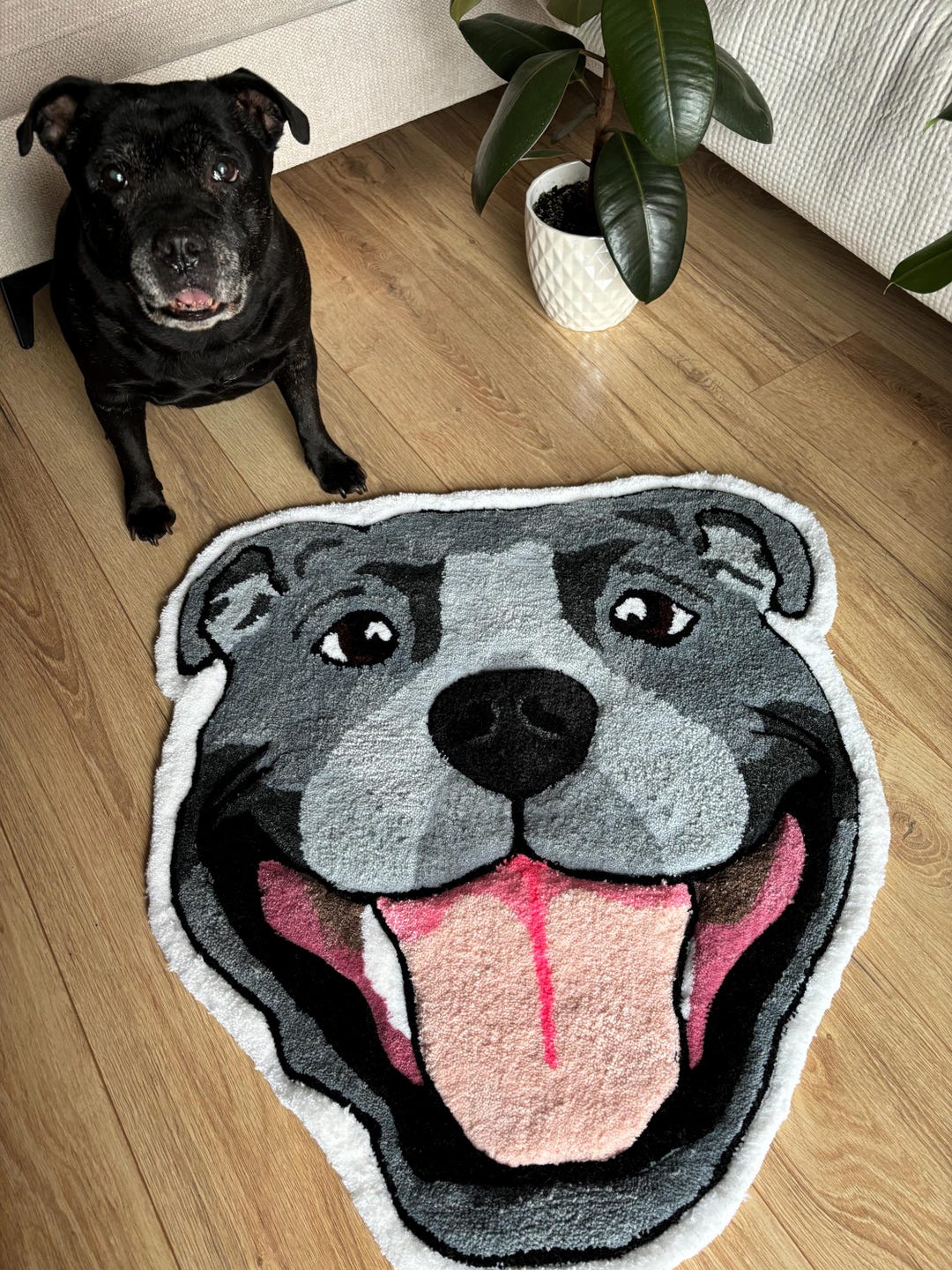 Custom Pet Tufted Rug – Personalized Animal Portrait Carpet, Unique Pet ...