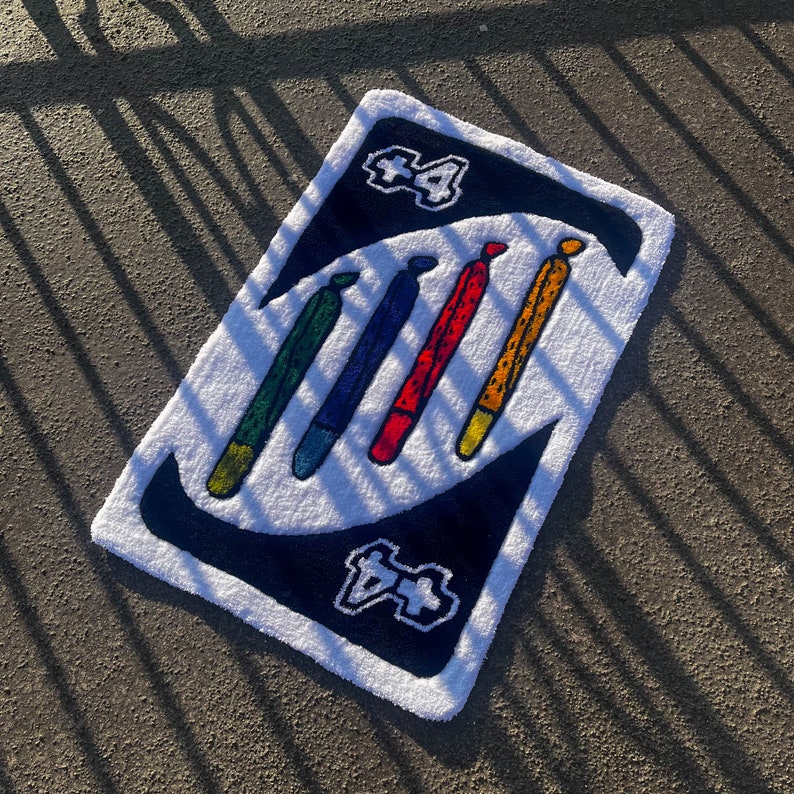 Uno 4 Joint Card Custom Rug - Etsy