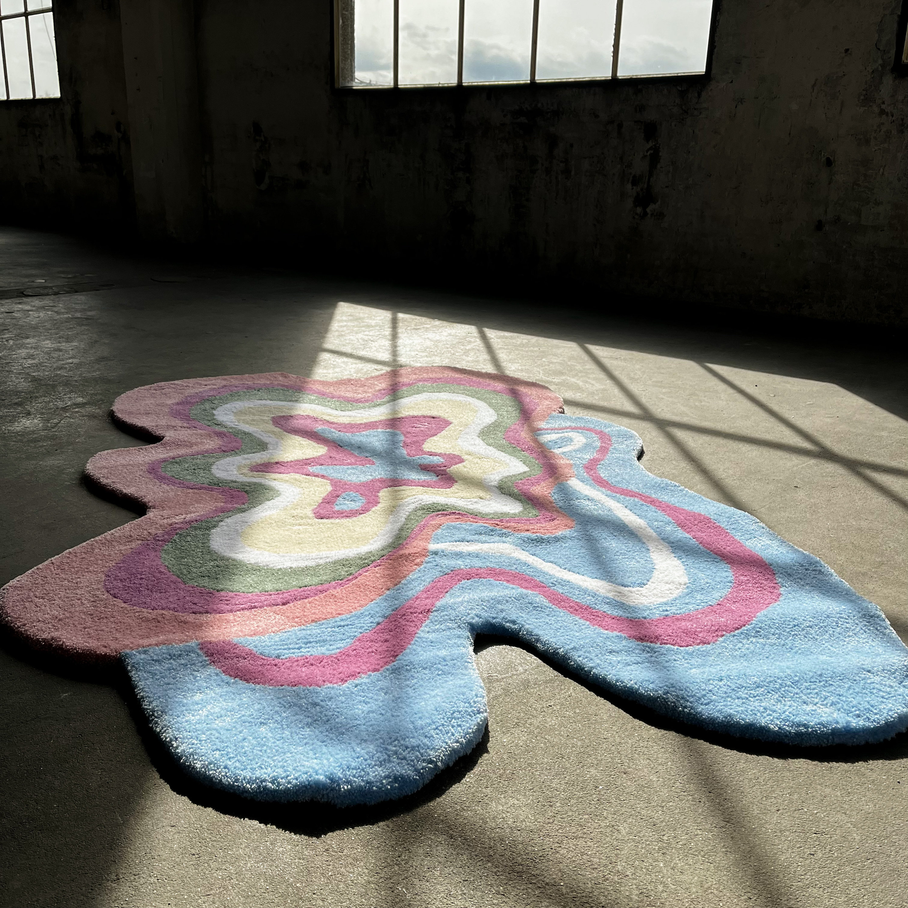 Aesthetic/abstract Fluffy Tufted Rug - Etsy