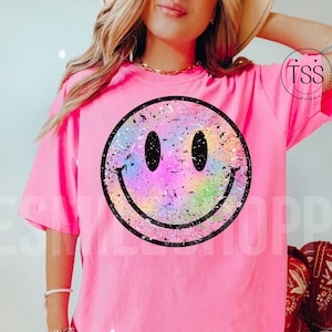 Preppy Smile Face Png Distressed Smile Face PDF Pink Smile Face Rainbow ...