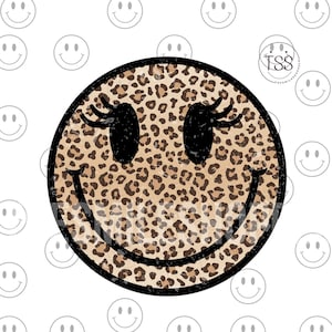 Leopard Smile Face PNG Retro Smile Png Cheetah Smile Face Png ...