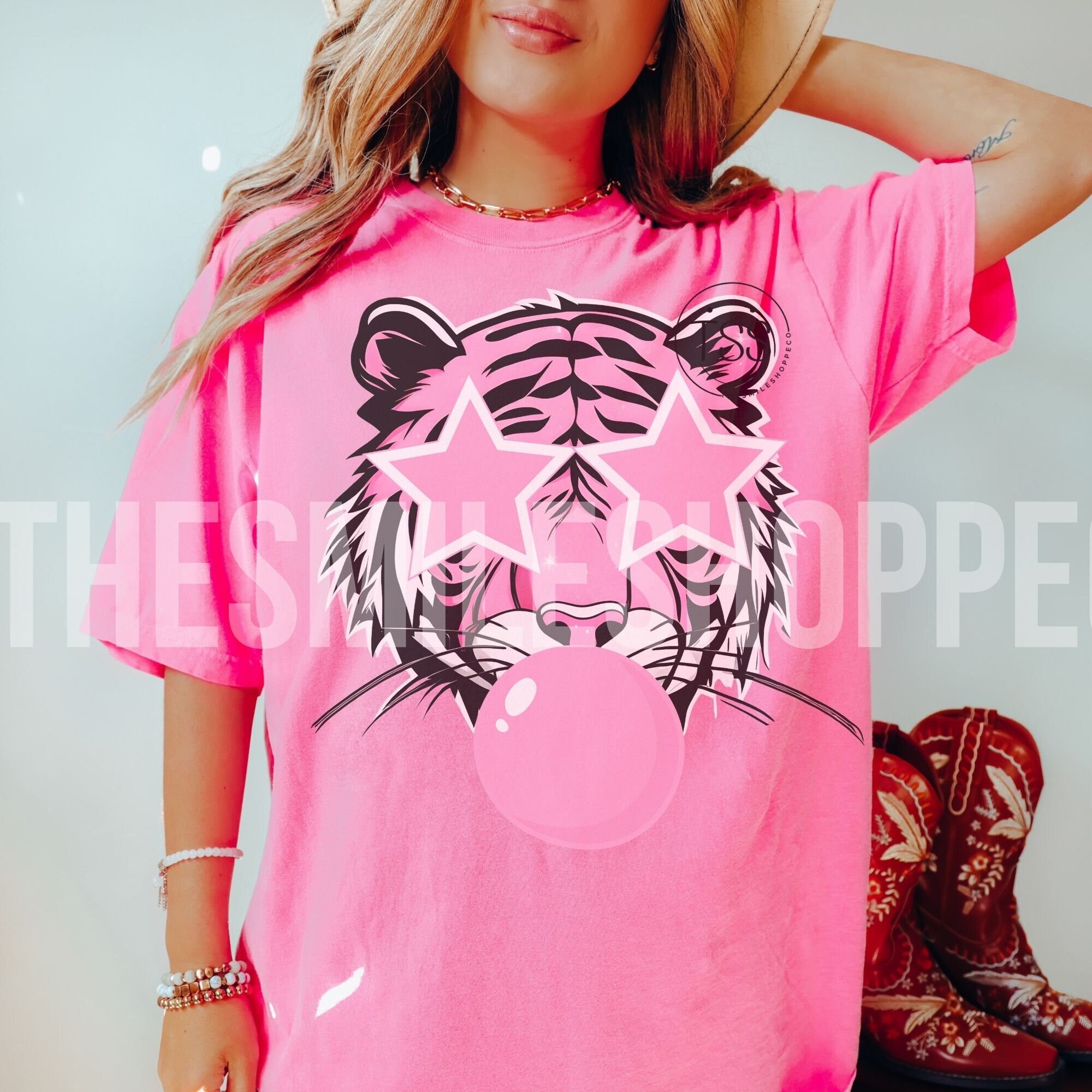 Tiger Blowing Bubble Png Tiger PNG Tigers Mascot Preppy PNG - Etsy
