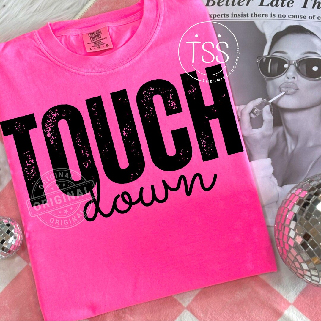 Football Touchdown Neon Png, Game Day Football Png, Preppy Football ...