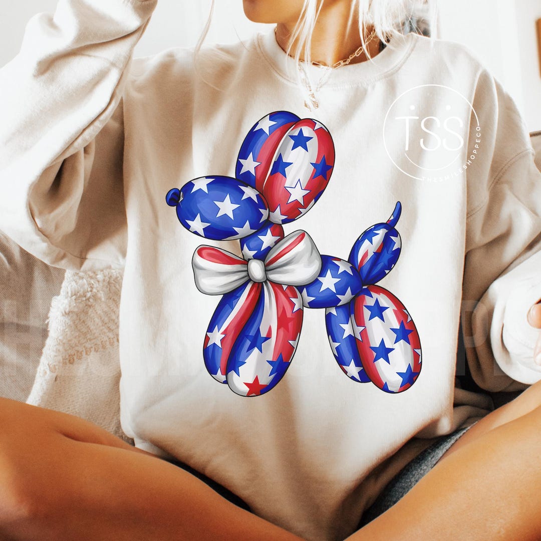 Patriotic Balloon Dog PNG: 4th of July Clipart (digital Download) - Etsy