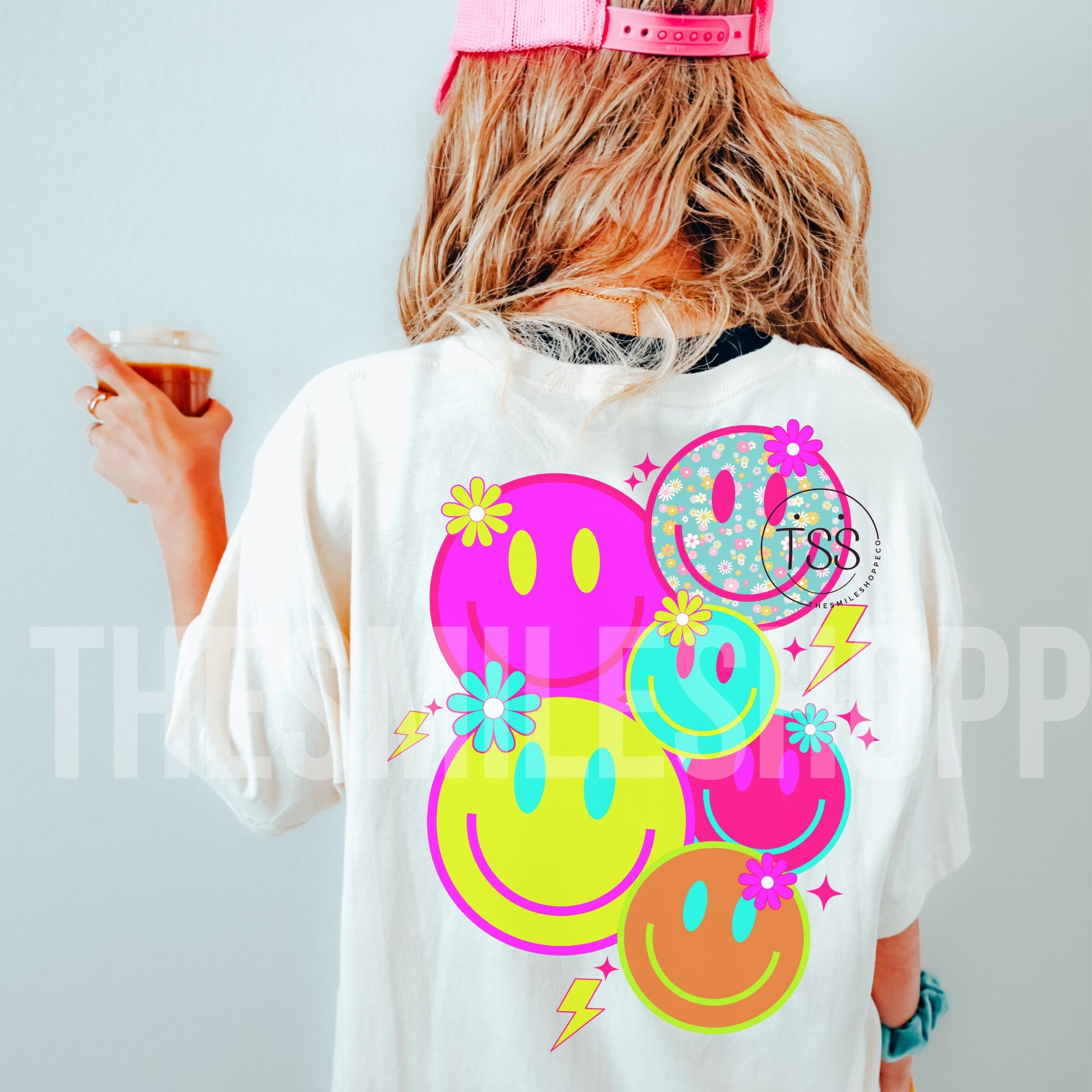 Retro Happy Face PNG: Neon Smiley Collage (digital Download) - Etsy