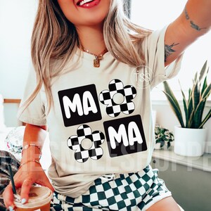 Checker Mama PNG, Mama Png, Floral Mama Png, Daisy Checker Png, Trendy ...
