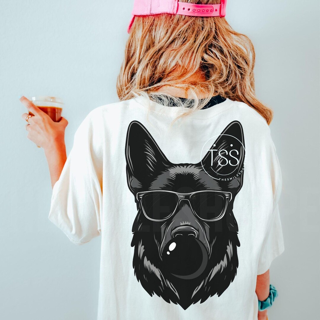 German Shepherd Dog Blowing Bubble Png Mascot Preppy PNG Preppy Mascot ...