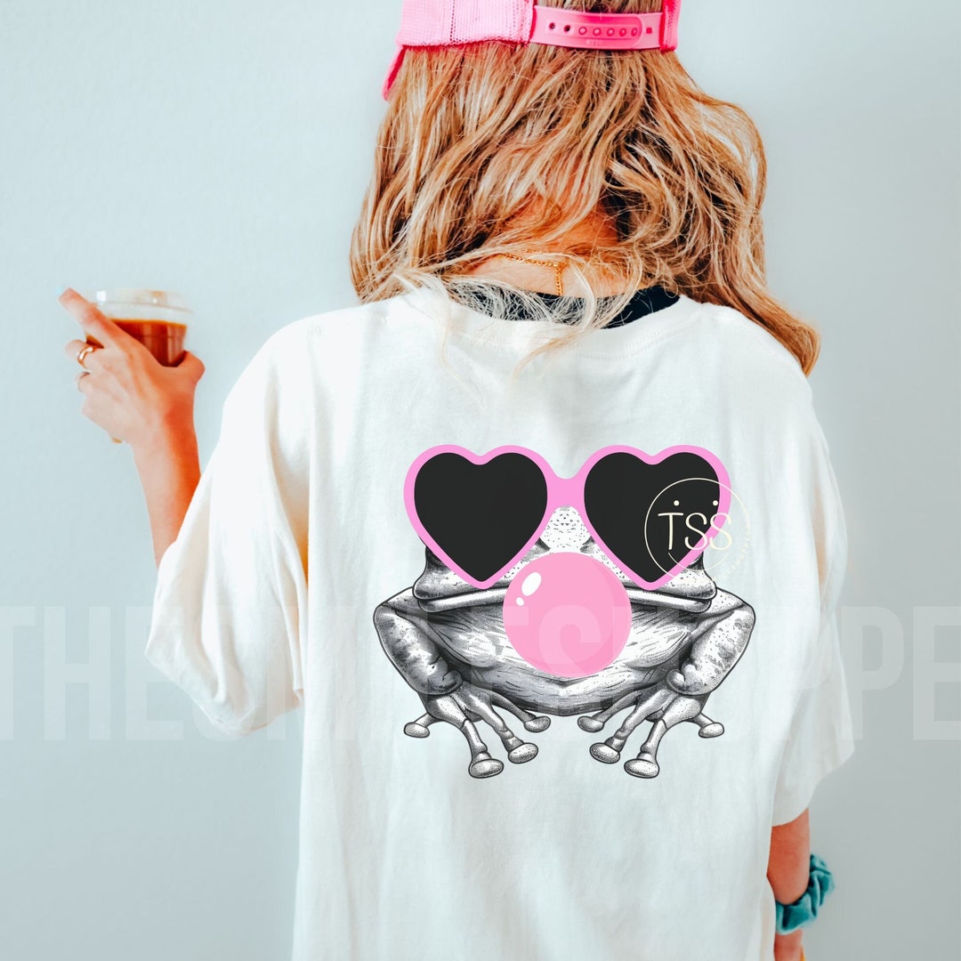 Frog Blowing Bubble Png Frog PNG Frog Lovers, Funny Frog Preppy Mascot ...