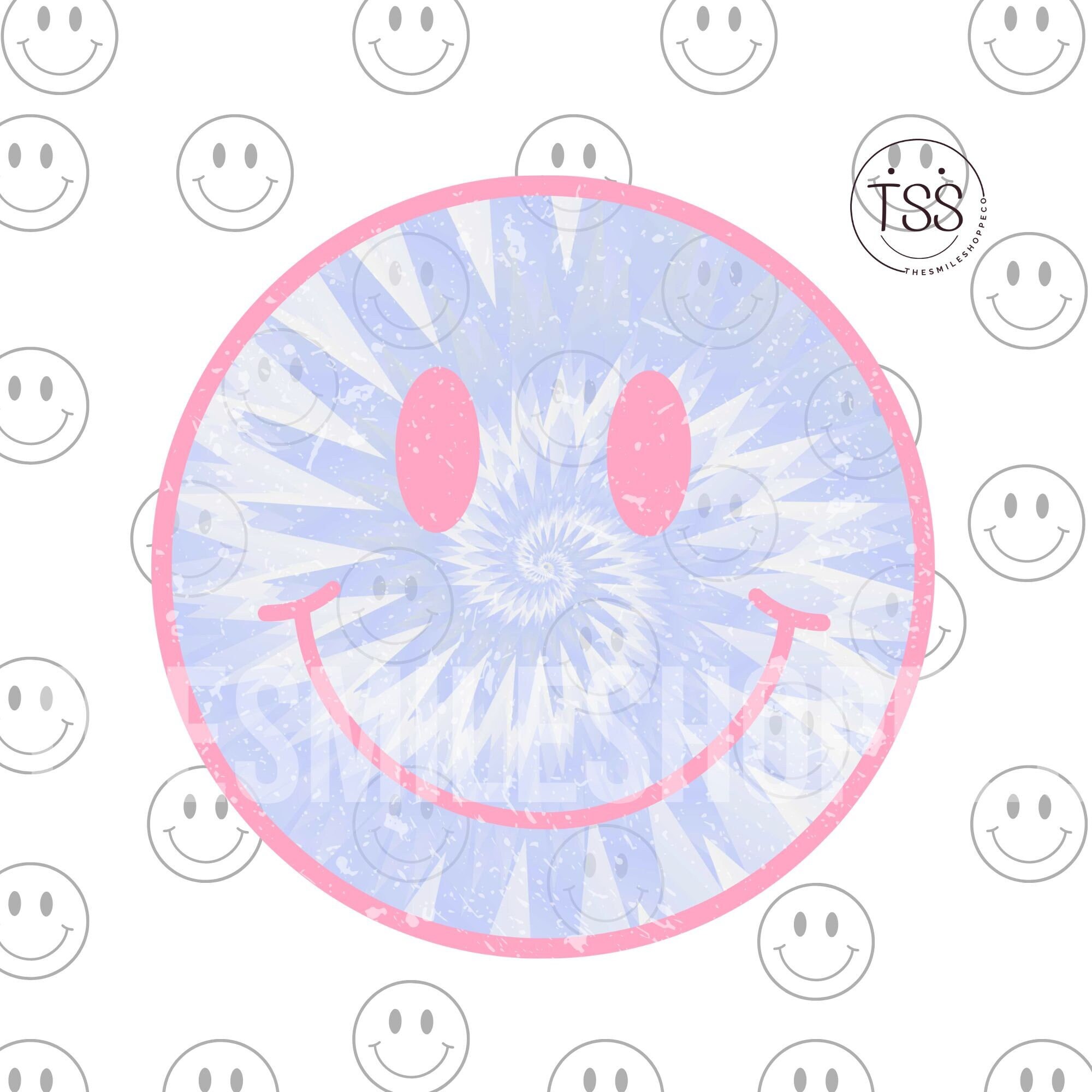 Distressed Smile Face Png Tye Dye PNG Preppy Smile Face PDF - Etsy