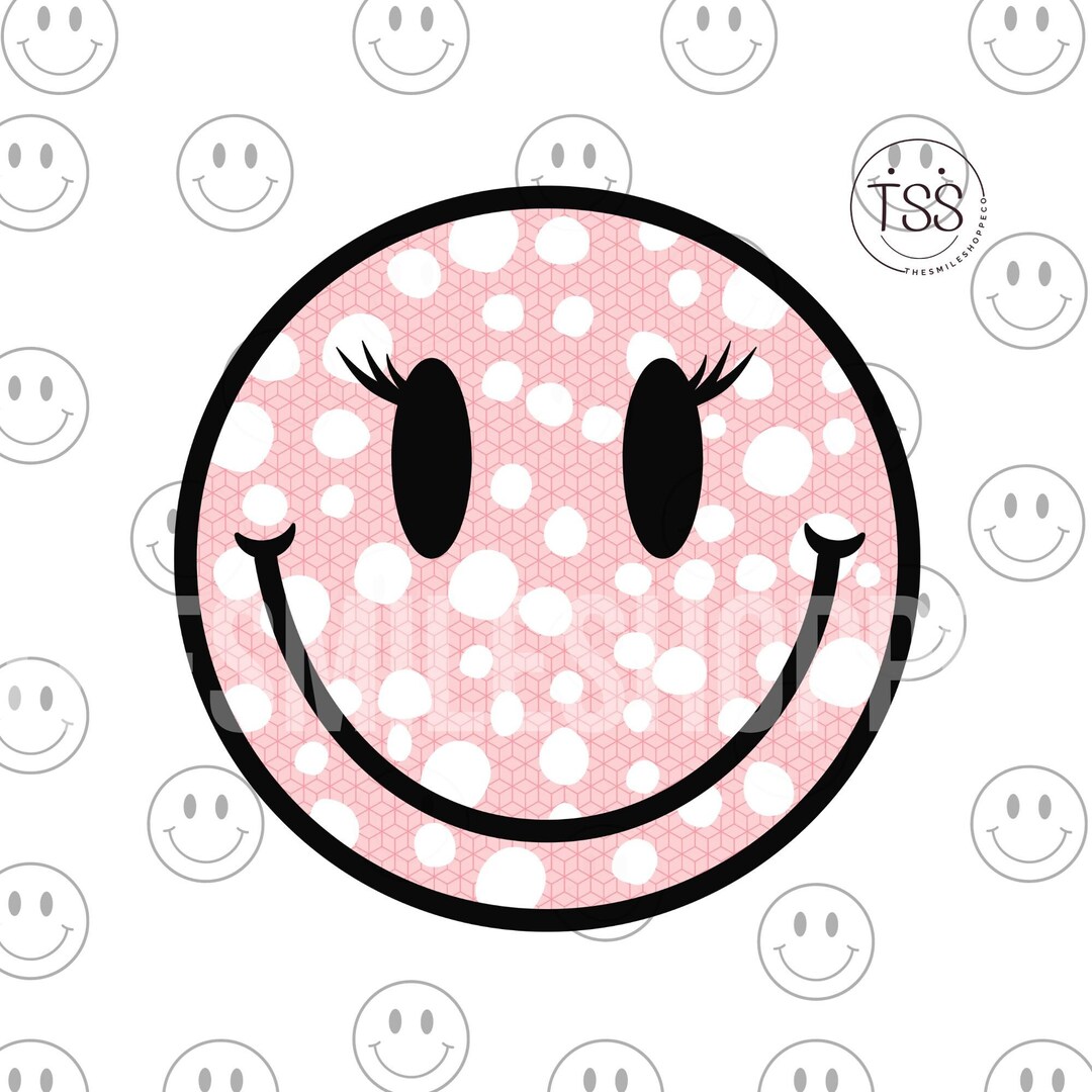 Preppy Smile Face Png Distressed Smile Face PDF Pink Smile - Etsy