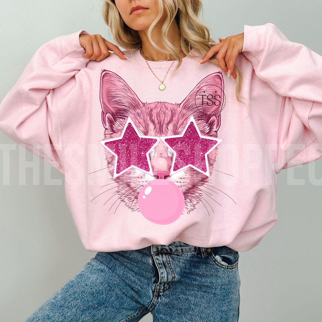 Cat Blowing Bubble Png Cat PNG Cat Mascot Preppy PNG Preppy Mascot PNG ...