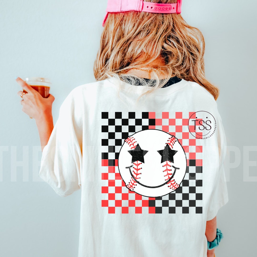 Checkered Baseball Vibes PNG Game Day PNG Retro Baseball Mom PNG ...