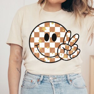 Checkered Smile Face Png Peace Sign Png Tan Checkers Smile Png Boho ...