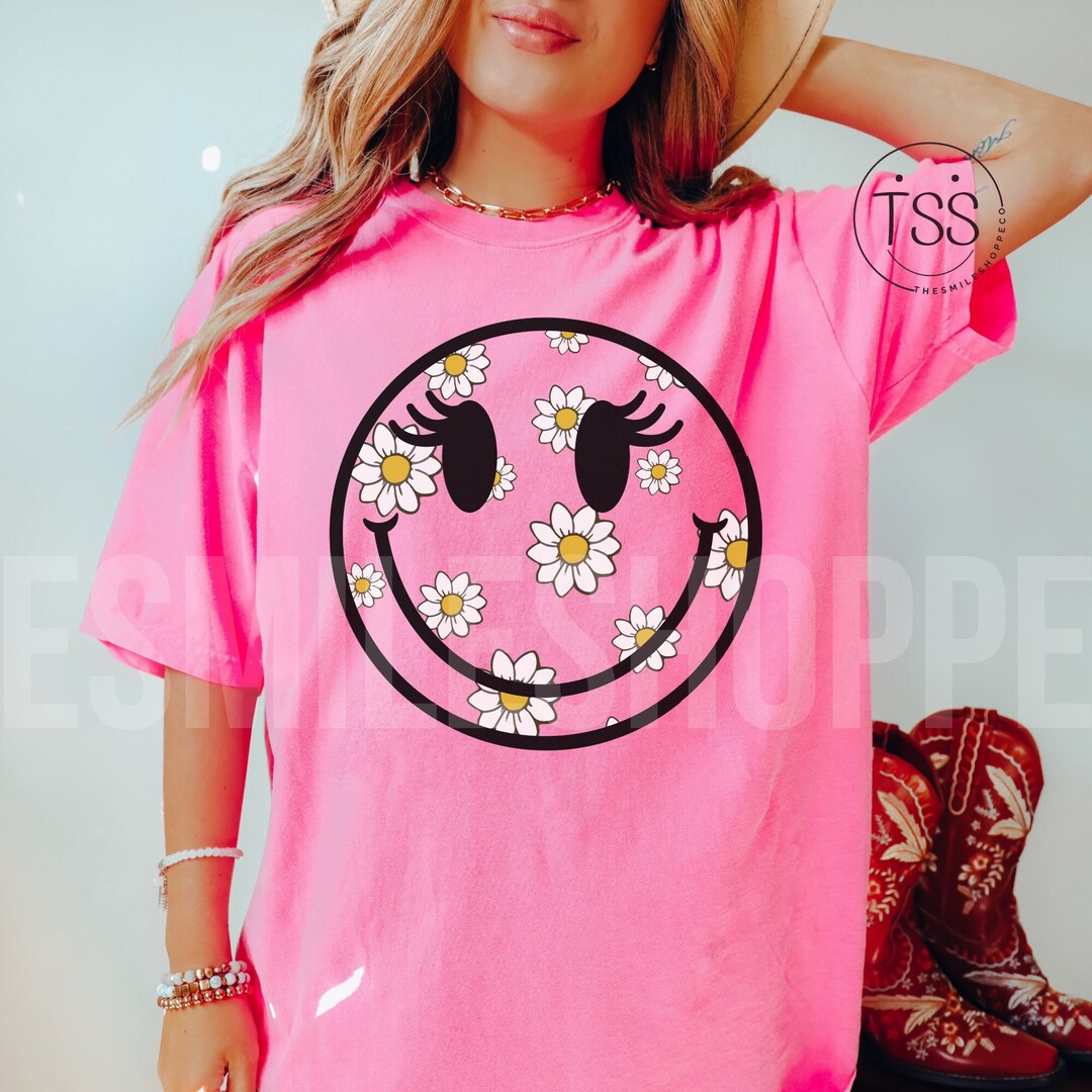 Daisy Smile Png Floral Smile Face Distressed Smile Simple Flower Smile ...