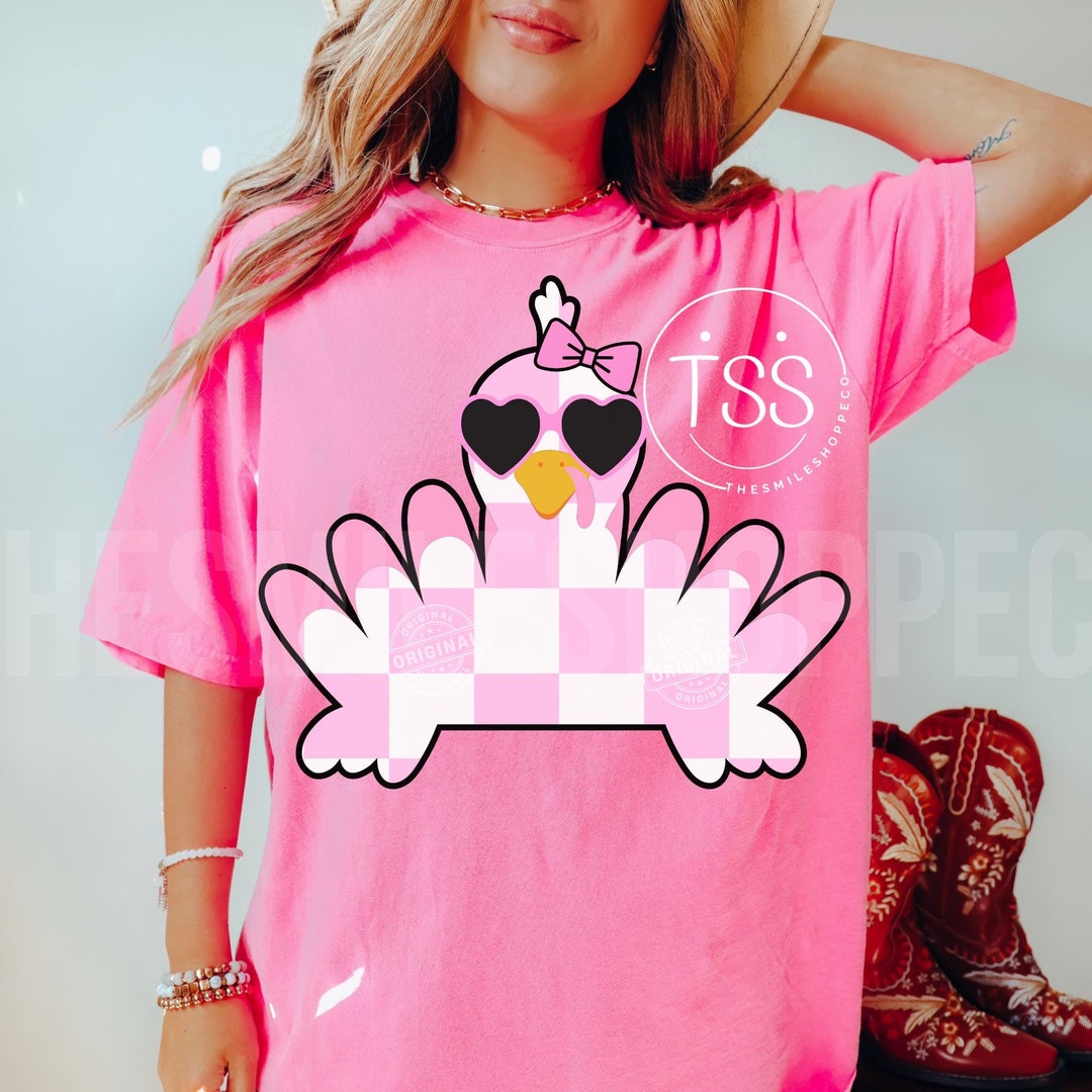 Cute Pink Turkey PNG| Turkey Sublimation File| Thanksgiving Shirt ...