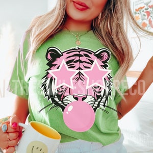 Tiger Blowing Bubble Png Tiger PNG Tigers Mascot Preppy PNG Preppy ...
