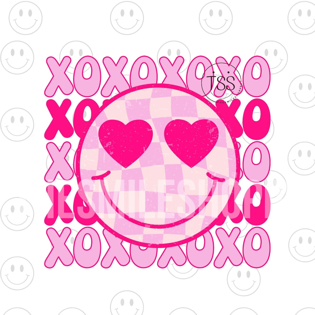 Preppy Valentine Png XOXO Smile Png Lover Png Retro Valentinetrendy Png ...