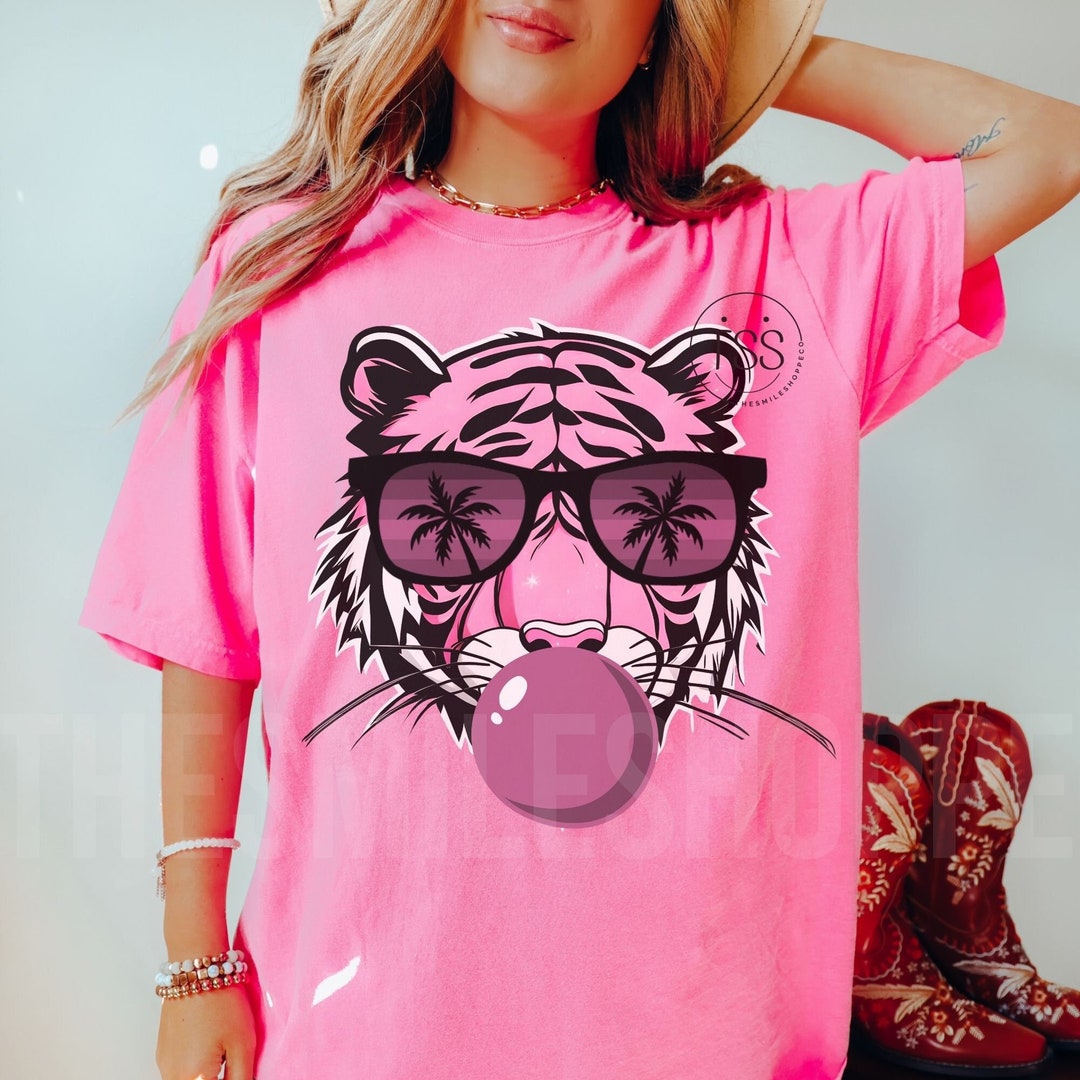 Tiger Blowing Bubble Png Tiger PNG Tigers Mascot PNG Preppy Mascot PNG ...