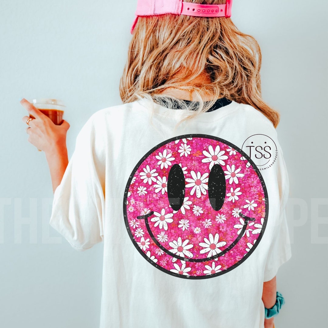 Daisy Smile Png Floral Smile Face Distressed Smile Simple Flower Smiley ...