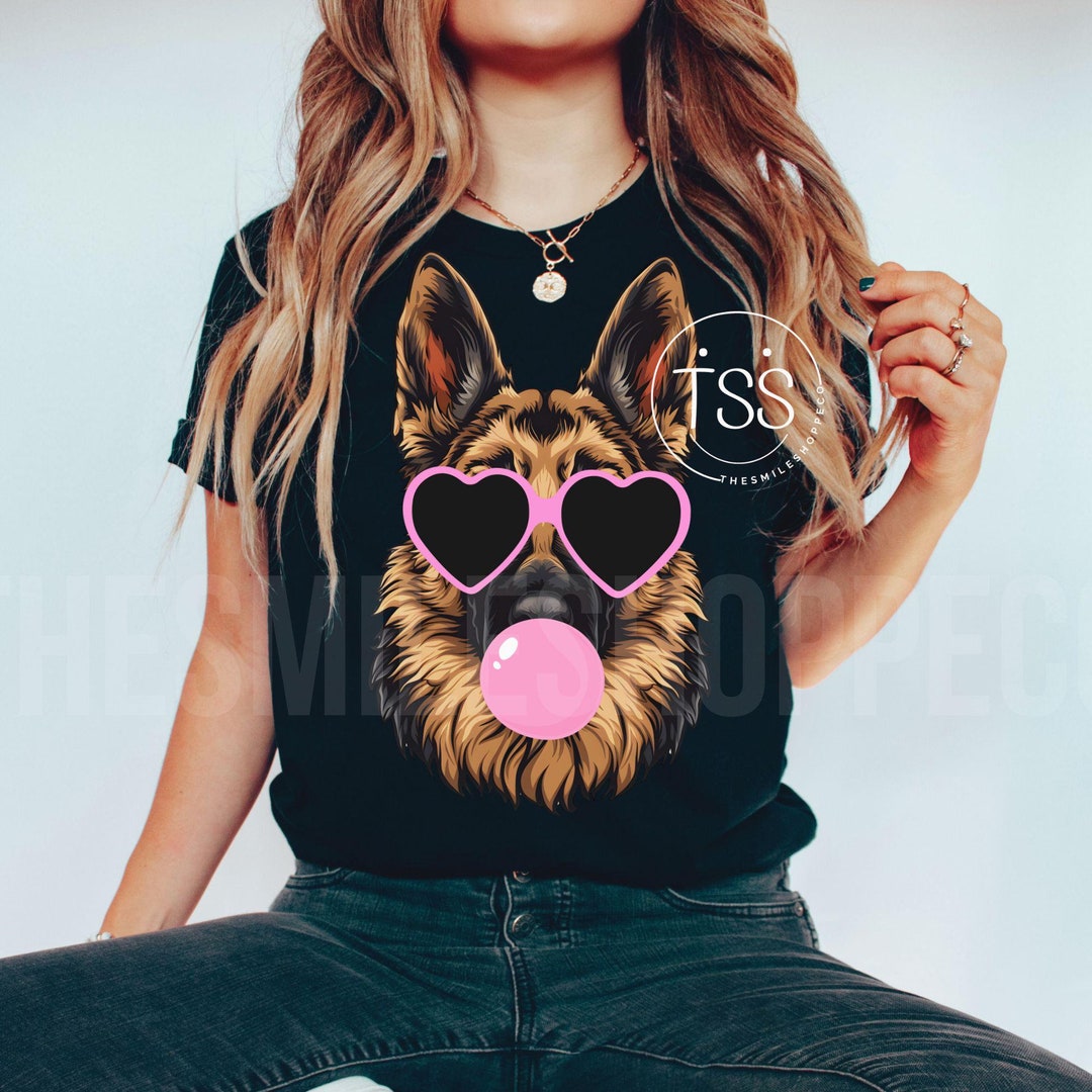 German Shepherd Dog Blowing Bubble Png Mascot Preppy PNG Preppy Mascot ...