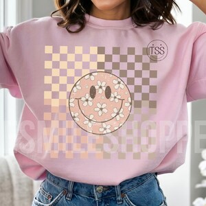 Retro Checkered Smile Face Png Tan Checkers Smile Distressed Smile ...