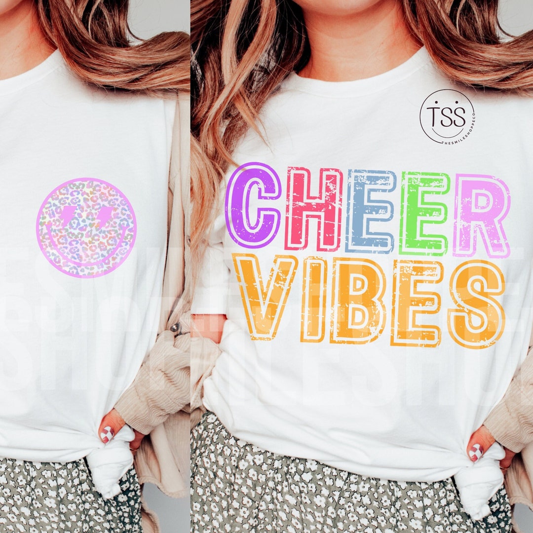 Cheer Vibes Png Leopard Cheer Png Distressed Smile Face Png Pink Pom ...