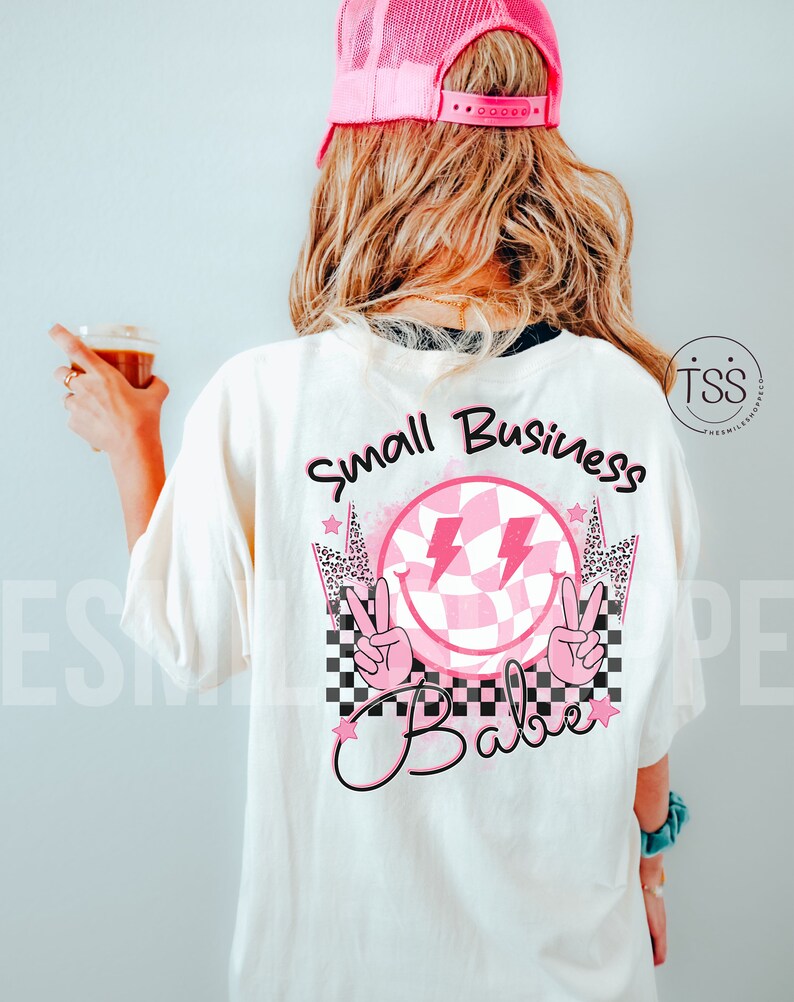 Small Business Babe PNG: Retro Smile Face Sublimation (digital Download ...