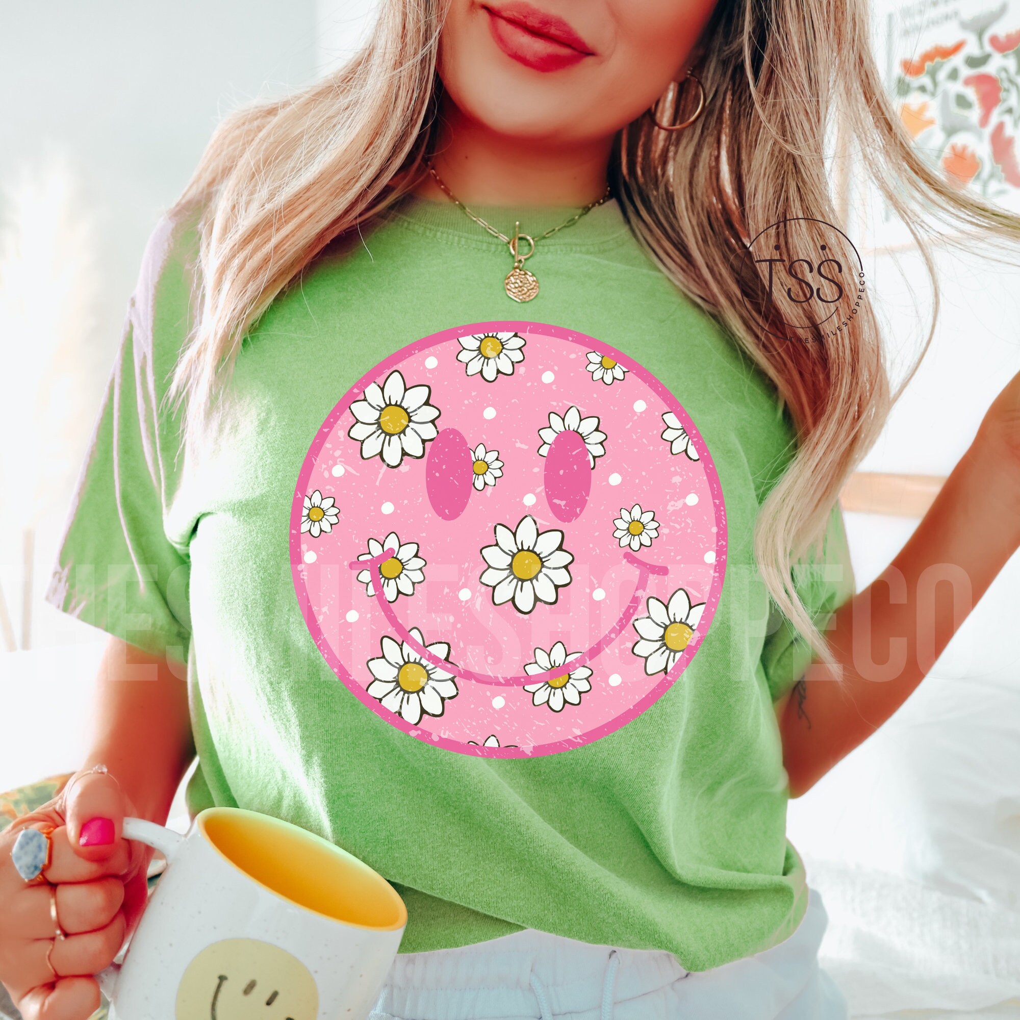 Daisy Smile Png Floral Smile Face Distressed Smile Simple Flower Smiley ...