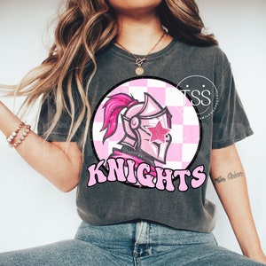 Knights Preppy Mascot Png,pink Mascot Sublimation Design, Groovy ...