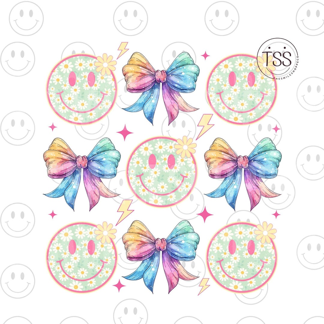 Gradient Color Bows PNG Trendy Bow Faux Glitter PNG Girly Bow Shirt ...